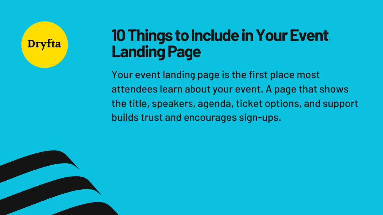 10 Things Your Event Landing Page Must Include